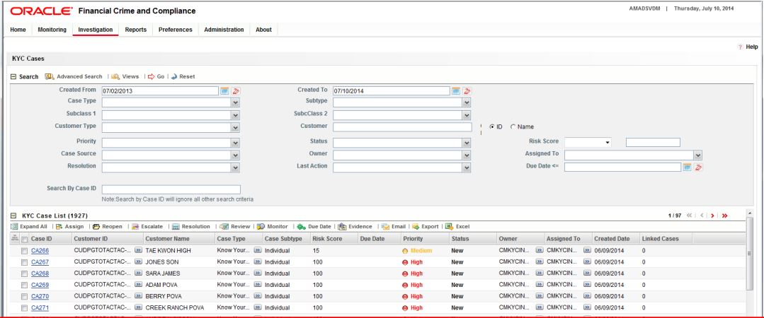 Oracle Financial Services Know Your Customer (KYC) - Cygnet Pericon
